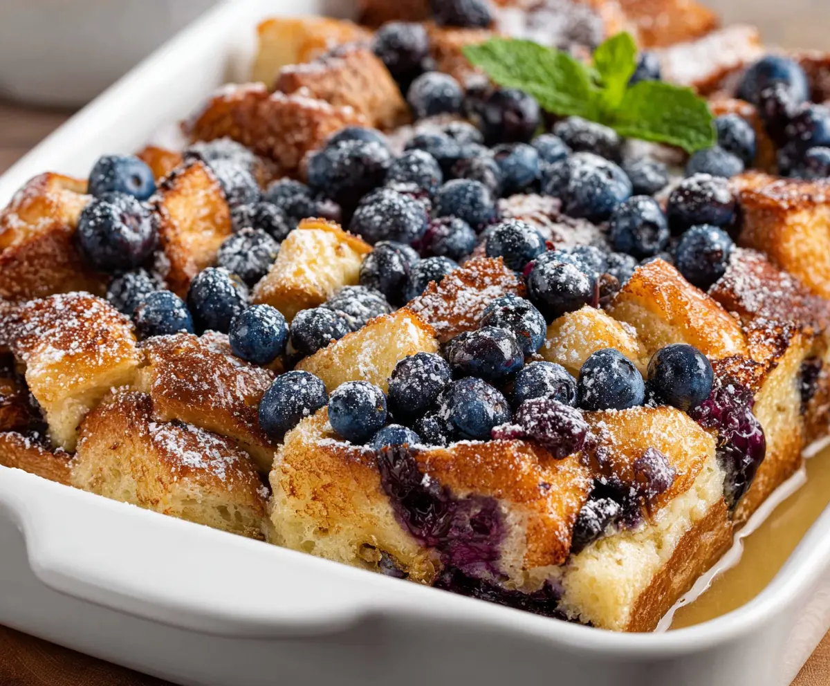 Blueberry French Toast Casserole | Easy Breakfast Recipe