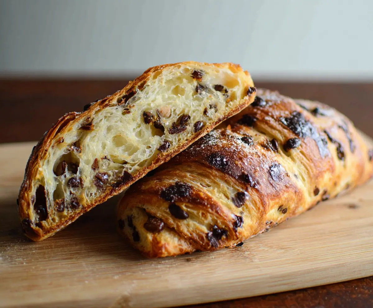 Sourdough Chocolate Chip Croissant Bread Recipe