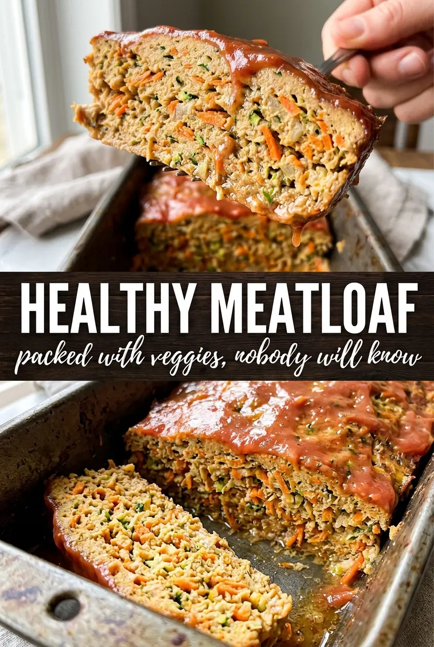 Healthy Meatloaf with Tomato Glaze (Lean + Veg Packed)