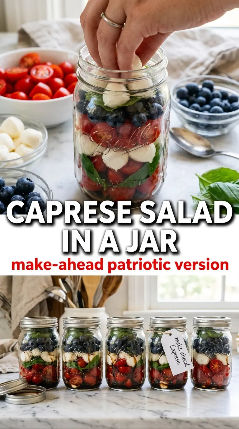 Red, White & Blue Caprese Salad | Patriotic Wreath